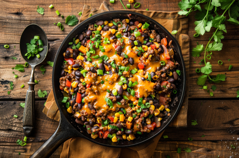 Tex-Mex Beef and Veggie Skillet - Hungry Ghost Food and Travel