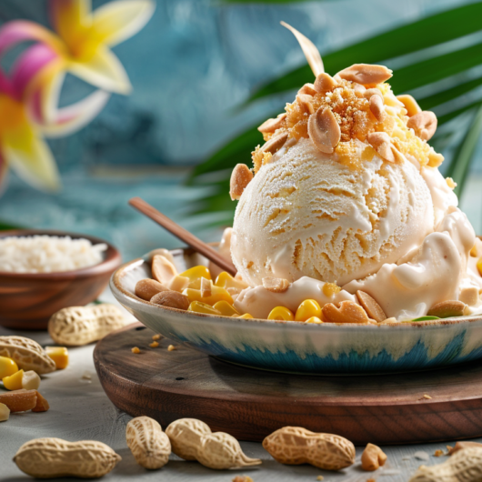 Easy Authentic Thai Coconut Ice Cream Sundae - Hungry Ghost Food and Travel