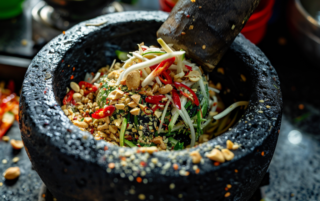 Som Tam - Thai Green Papaya Salad - Hungry Ghost Food and Travel