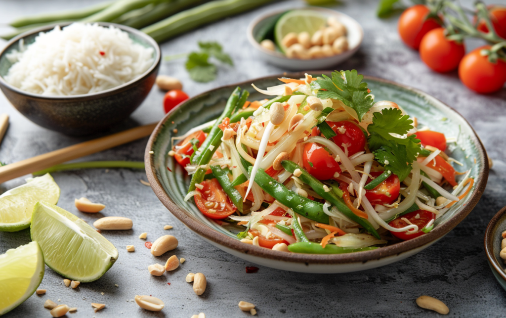 Som Tam - Thai Green Papaya Salad - Hungry Ghost Food and Travel