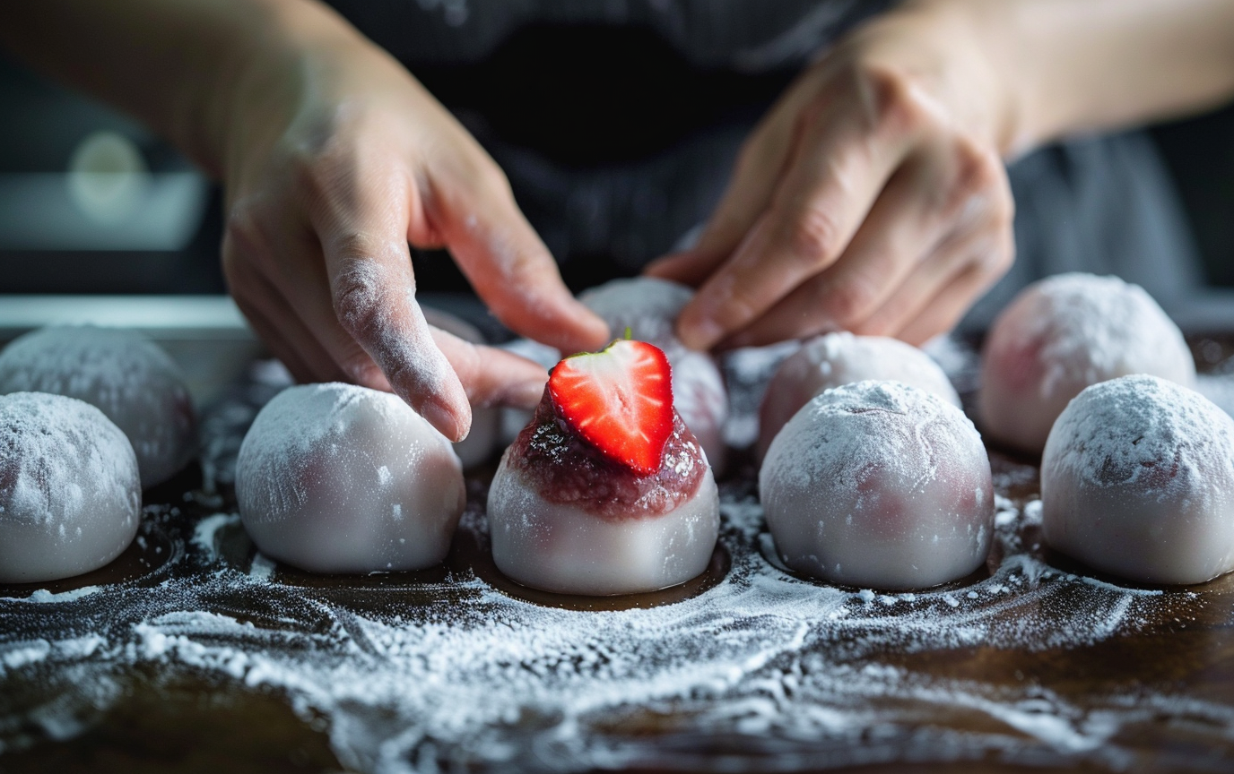 Ichigo Daifuku - Strawberry-Filled Mochi - Hungry Ghost Food and Travel